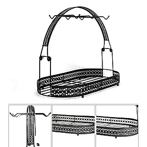 Mug Holder Coffee Mug Rack Coffee Cup Holder Stand Dishes Organizer Wrought Iron Mug Drainer Storage Drying Rack for Counter Cabinet Table Kitchen Restaurant Office (Black B)
