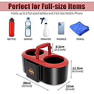 ProtoNiMBUS The Original Multipurpose Bottle Caddy for Gym – Caddy Organizer for Phone, Keys, Water Bottle, Sprayer, Towel – Heavy-Duty Caddy Organizer with Handle – 12 x 6 x 4.5-inch