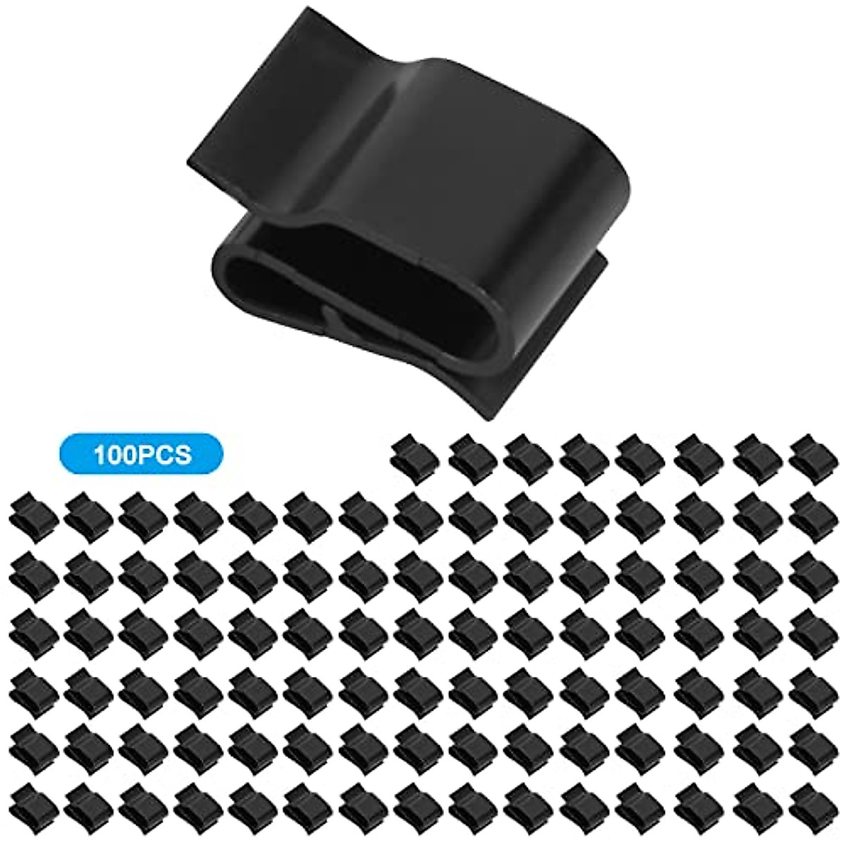 Nikou 100 pcs Plastic Solar Photovoltaic Panel Wire Clips PV Cable Clamp Trailer Frame Wire Clips are Suitable for Solar Frame or Bracket Clamping with Thickness in The Range of 1.0mm-3.2mm.