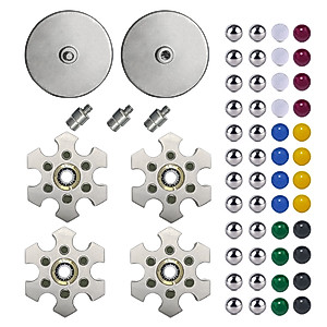 WANERSEN Splicing Multilayer Fidget Slider Spinner Rotating Agate beads Fidget Toy for Adult，Titanium