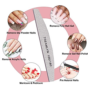 10 Pcs Rough Nail File 100/180 Grit, Heavy Duty Nail Files for Acrylic/Natural Nails, Emery Boards for Nails, Strong Finger Nail Filler, Coarse Nail File for Home and Salon Use