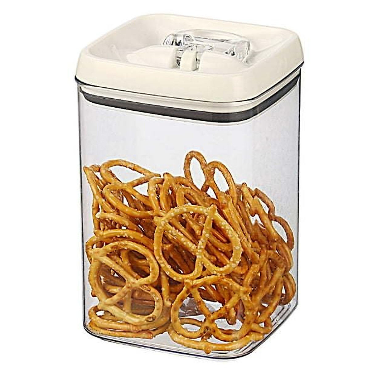 Generic 16 Cup Flip Tite Square Food Storage Container, Kitchen Pantry Organizer Airtight Canister with Lids,BPA-Free Dishwasher Safe, Clear