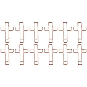 TOYANDONA 12pcs Cross Paper Clips Bible Paper Clips Journaling Items Clamps Christian Bible Study Supplies Metal Bookmark Memo Clip for Office School Religious Gift