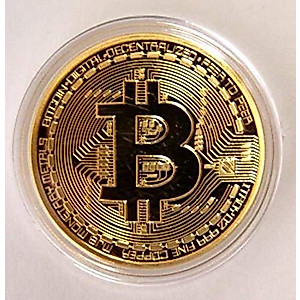 3Pcs Bitcoin Coin - Gold Silver and Bronze Physical Blockchain Cryptocurrency in Protective Collectable Gift。 | BTC Cryptocurrency | Chase Coin