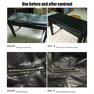 Nisorpa 6pcs Self Adhesive Leather Repair Patch 6x10in Black PU Leather Patch Kit for Couch Furniture Sofas Car Seats Handbags Jackets