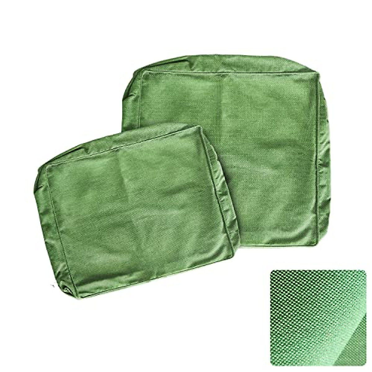 ARTPLAN Outdoor Deep Seat Slipcovers,Patio Seat Back Covers Only 24x24x6 18x24 Olefin,Square Outdoor Cushion Cover, for Patio Funiture,Invisible Green