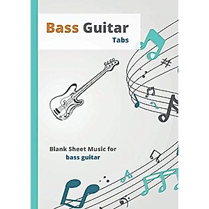 Bass Guitar Tabs: Blank Sheet music pages with Tab lines for 4 string bass