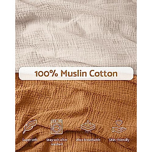 Muslin Changing Pad Cover, Ultra Soft Cotton Diaper Changing Table Covers for Baby Girls Boys, Boho Changing Pad Sheets Neutral, Comfy and Breathable, 2 Pack (Retro Yellow & Beige)