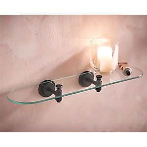 Moen DN0790BL Iso Vanity Glass Shelf, Matte Black