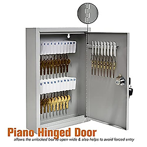 STEELMASTER by BankSupplies 30 Key Cabinet | Single Lock Control Key Box | Welded 22 Gauge Steel Construction | Scratch Resistant | Write-On Key Tags for Easy Identification