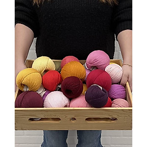 About Strings 100% Extra Fine Merino Wool No. 3 Light DK Yarn 1.76oz(50g) 109 Yards per Ball, 3-Pack (Caramel)