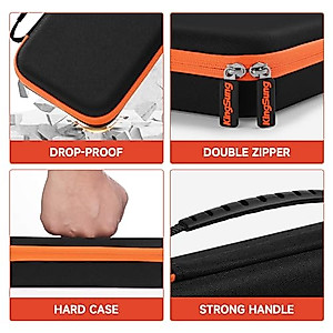 KingSung Hard Case Compatible with Klein Tools ET310 AC Circuit Breaker Finder, 80041 Outlet Repair Tool Kit and RT250 Integrated GFCI Receptacle Tester Accessories,with Smooth Double Zip（Only Case）