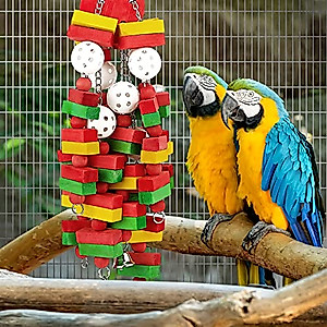 MEWTOGO Large Bird Parrot Toys for Cockatoos African Grey Macaws and Amazon Parrots