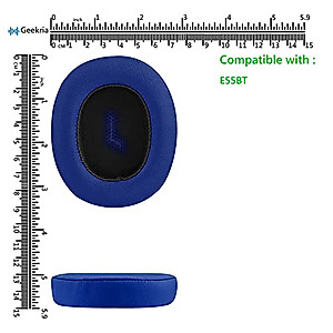 Geekria QuickFit Replacement Ear Pads for JBL E55BT Headphones Ear Cushions, Headset Earpads, Ear Cups Cover Repair Parts (Blue)