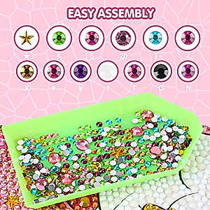 TOY Life 5D Diamond Painting Kits for Kids with Wooden Frame - Diamond Arts and Crafts for Kids Ages 6-8-10-12 Gem Art Painting Kit Girls Unicorn Crafts - Unicorn Diamond Painting Kits for Kids Girls