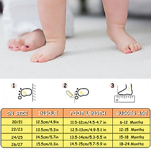 Dexspoeny Sock Shoes for Baby Boy 1 Pair Baby Walking Shoes-Sock Shoes Soft Rubber Sock Shoes Toddler Non Slip Walker Shoes for Babies Boy Girls Infant Baby Slippers Toddler Shoes Yellow