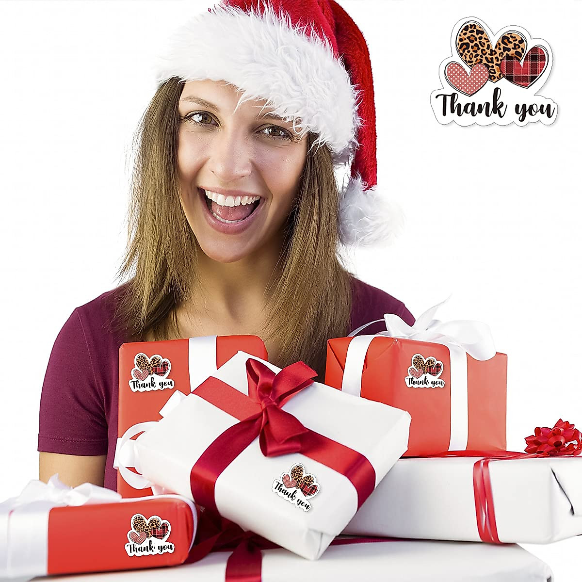 Small Shop Stickers, Small Business,Thank You Sticker, Packaging Sticker (Leopard Print)