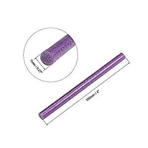 uxcell Mini Hot Glue Sticks for Glue Gun 0.27-inch x 4-inch Purple Glitter 10pcs