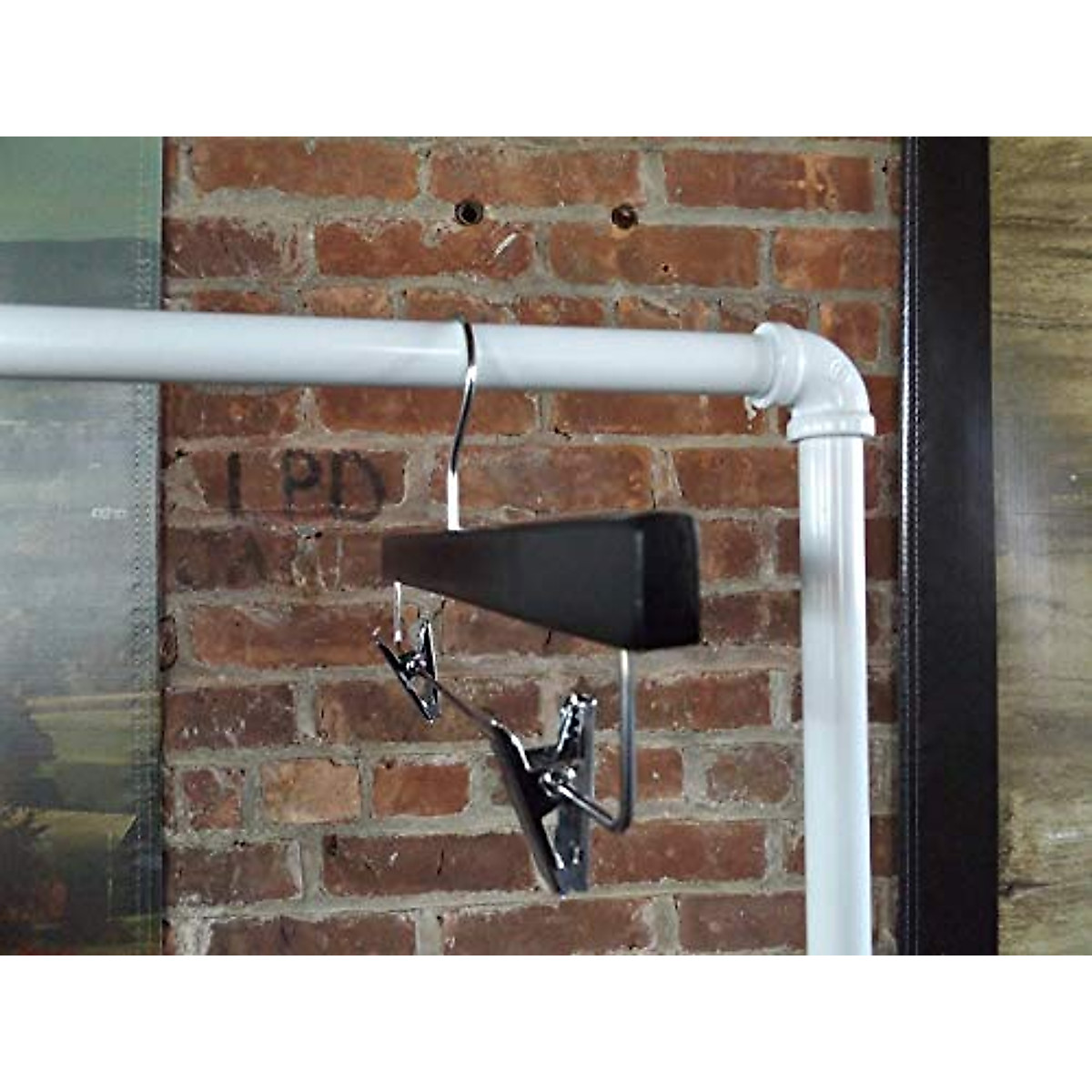 NAHANCO 2214RCCH10 14” Wooden Skirt Slack Hangers with Chrome Hardware Black (Pack of 10)