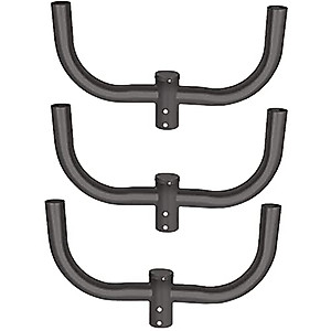 2 Pack Bundle 1 Pack LEDMO Double Bullhorn Bracket for LED Parking Lot Light 180 Degree Mounting Bracket Round Pole for Dusk to Dawn Outdoor LED Shoebox Area Light Street Light Stadium Light