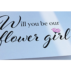Will You Be Our Flower Girl Proposal Card, Cute and Sweet Wedding Flower Girl Invitation with Beautiful Designer Golden Shimmer Envelope (Flower Girl (1 card))