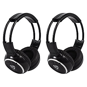 Rockville (2) RFH3 Wireless Infrared IR Car Headphones for Any Car Monitor