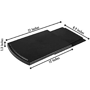 Ihomepark Sliding Coffee Maker Tray 12", Pull out Caddy Tray with Smooth Rolling Wheels, Under Carbinet Small Countertop Appliance Holder for Blender Toaster