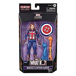 Avengers Marvel Legends Series 6-inch Scale Action Figure Toy Marvel’s Captain Carter, Premium Design, 1 Figure, 1 Accessory, and 2 Build-a-Figure Parts