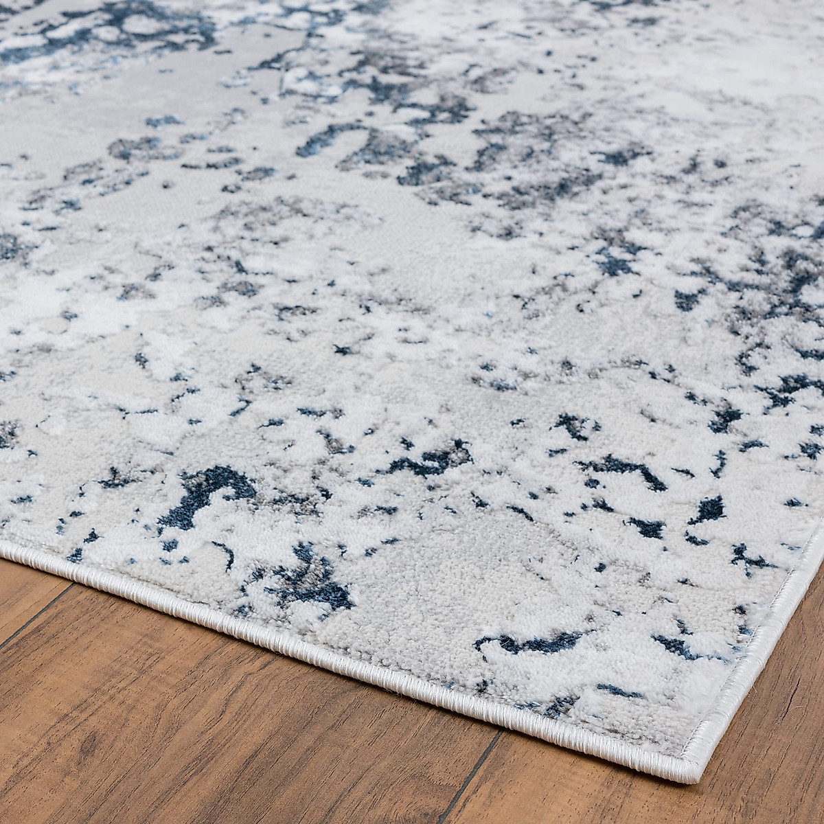 Dara Antik Abstract Pattern Blue 5x7 Contemporary Modern Area Rug