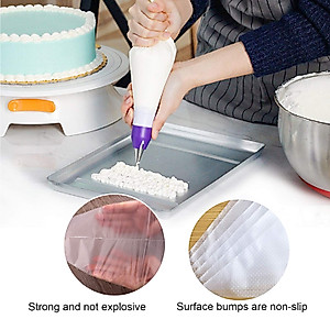 AK1980 Piping Bags -100 Pack-14-Inch Disposable Cake Decorating Bags Anti-Burst Cupcake Icing Bags for all Size Tips Couplers and Baking Cookies Candy Supplies Kits