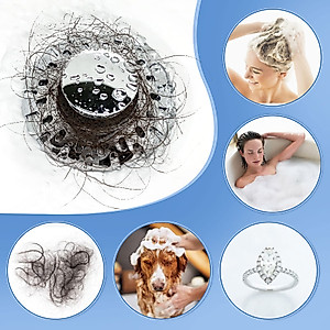 Universal Bathtub Stopper Tub Drain with Hair Catcher,2 in 1 Pop Up Bath Tub Drain Plug and Cover | Anti-Clog Bathtub Drain Cover | Drain Filter Jugs for US Standard 1.40"-1.80" Drain Hole