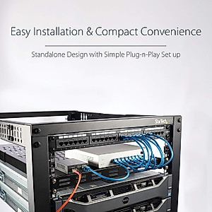 StarTech.com Multimode (MM) LC Fiber Media Converter for 10/100/1000 Network - 550m - Gigabit Ethernet - 850nm - with SFP Transceiver, TAA (MCM1110MMLC)