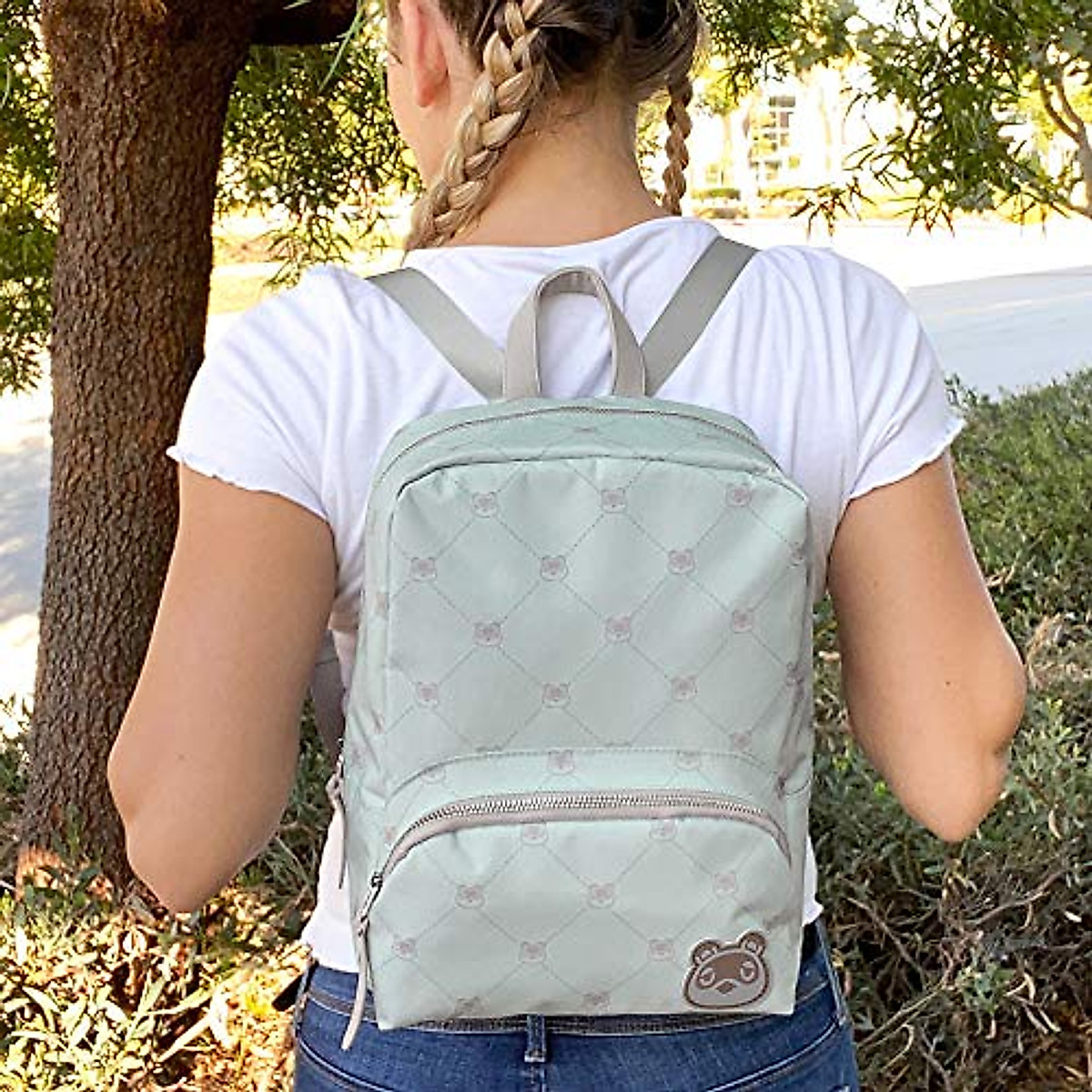 Controller Gear Animal Crossing - Small Backpack Mini Bookbag Travel Bag for Console & Accessories - Tom Nook Quilted