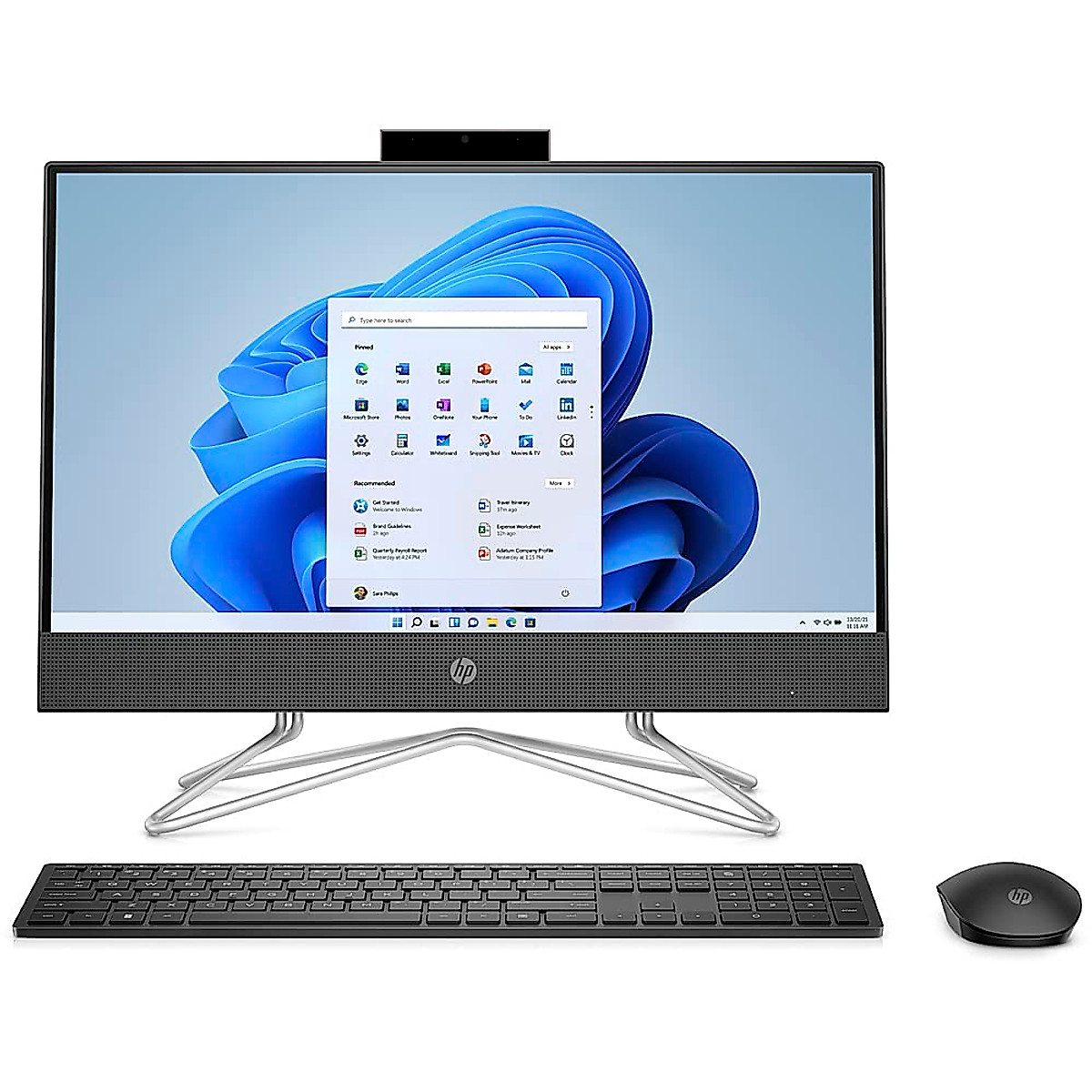 HP 2022 Newest 27-inch FHD IPS All-in-One Desktop Computer 10-Core 12th Intel Core i7-1255U Iris Xe Graphics 16GB DDR4 1TB SSD WiFi 6 Bluetooth Windows 10 Pro White Wireless KB Mouse w/RATZK 32GB USB
