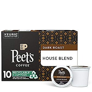 Peet’s Coffee House Blend K-Cup Coffee Pods for Keurig Brewers, Dark Roast, 10 Pods