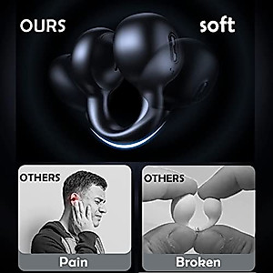 Open Ear Clip Bone Conduction Headphones Wireless Bluetooth Clip On Headset Open Ear Earbuds Head Phones Bone Conduction Earbuds Head Set Bone Conducting Headphones Induction Earphones