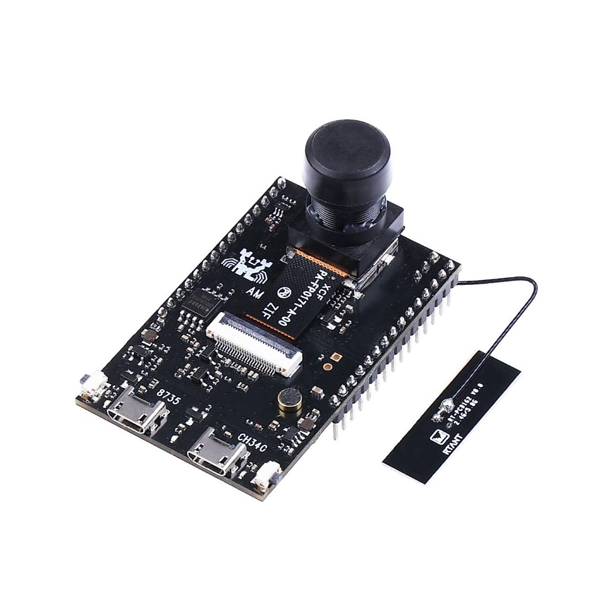 NGW-1pc AMB82-Mini IoT AI Camera Dev. Board - Compatible with Arduino,Wi-Fi & Bluetooth, H264/H265 Video, 1080p Sensor, Multiple IO, Tensorflow-Lite AI