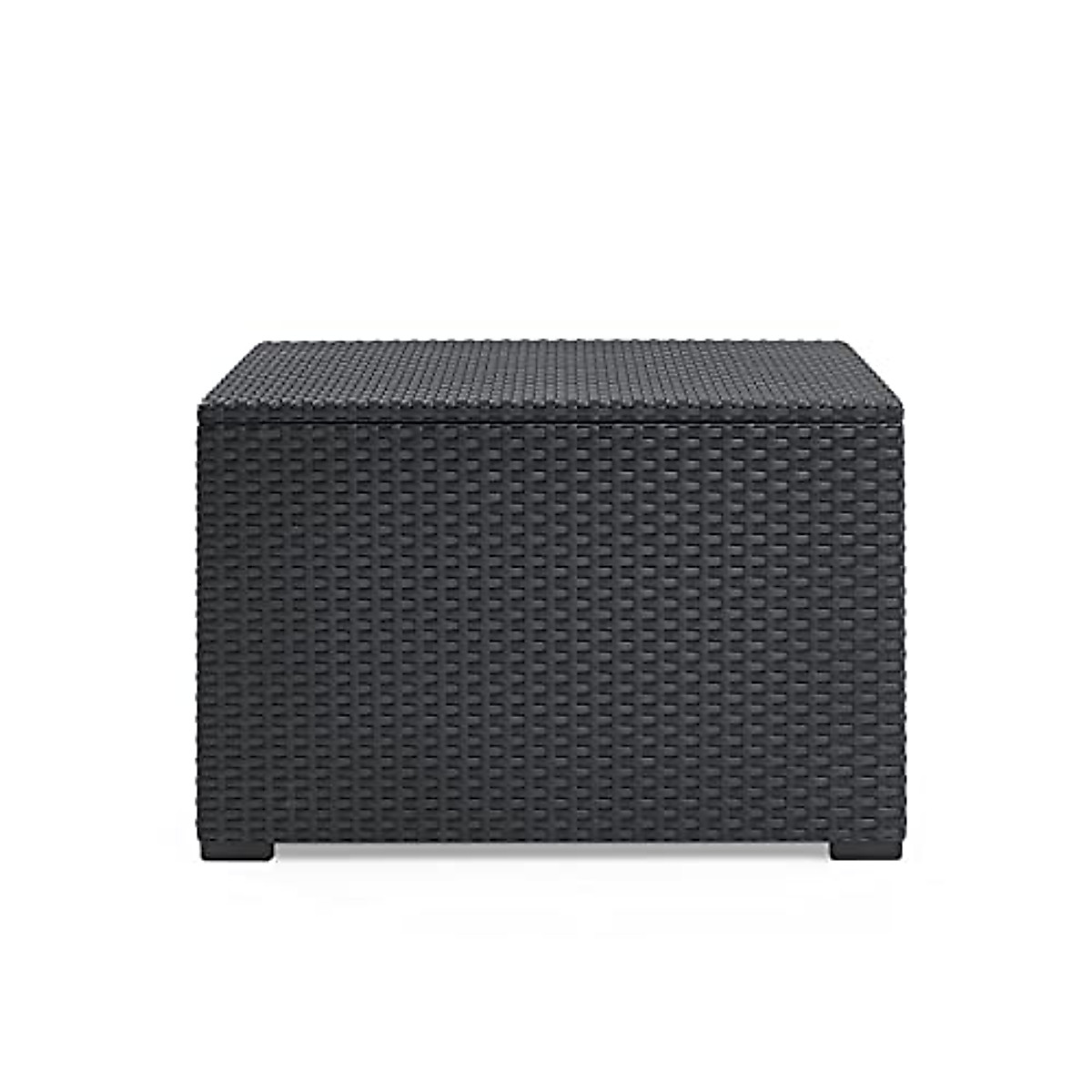 Keter Emma Corfu Coffee Storage Table Modern All Weather Outdoor Patio Garden Backyard Furniture, Grey