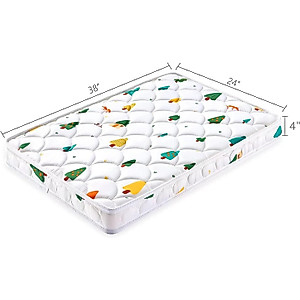 Mini Crib Mattress 38" x 24" x 4"- Firm Support and Comfort Premium Foam,Noiseless and Odorless,Hypoallergenic Mini Crib Mattress,Fits Mini and Portable Cribs,Dual Sided with Soft Breathable Fabric