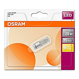 OSRAM LED Star Special PIN/LED-Beam Angle with G4-Base/not dimmable/Replacement for 30 Watt/Clear/Warm White - 2700 Kelvin / 9 Pack