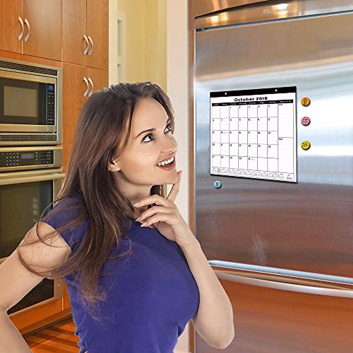 2023 2024 Refrigerator Calendar by StriveZen, Magnetic, Monthly, January 2023 -December 2024, Strong Magnets for Fridge, 10x10 Inch, Academic, Teacher Busy Mom. Home-Office, Minimalist, 24 months