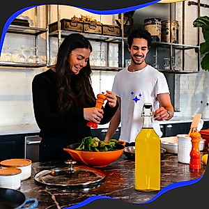 Nevlers 33 Oz Square Swing Top Glass Bottles with Lids for Juicing | Limoncello Bottles | 6 Pack Glass Airtight Bottle | Flip Top Glass Bottle With Stopper | Mead & Beer Brewing Bottles with Caps