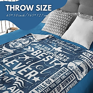 InnoBeta Pilot Gifts for Men, Male, Him, Aviation Airplane Gifts, Aviator Flannel Throw Blanket, Inspirational Encouragement Gifts for Best Pilot Ever, 50" x 65"