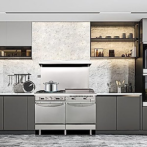 WMAOT 48" Commercial Range with 4 Burner 4.25 Cu.Ft 2 Electric Oven 24" Griddle 214000 BTU Manual Natural Gas Range for Commercial Kitchen Restuarant Bar