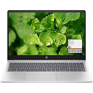 HP Flagship 15.6 HD Laptop Computer, Intel Quad-Core Pentium N200 (Beat N6000), 8GB RAM, 128GB SSD, WiFi, Webcam, Fast Charge, HDMI, 1 Year Microsoft Office 365, Win 11, w/GM Accessory, Silver