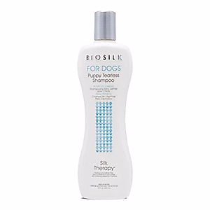 BioSilk for Dogs Silk Therapy Puppy Tearless Shampoo for Dogs | Best Shampoo for Puppies and Great for All Dogs and Breeds| 12 Ounce Bottle of Dog Shampoo