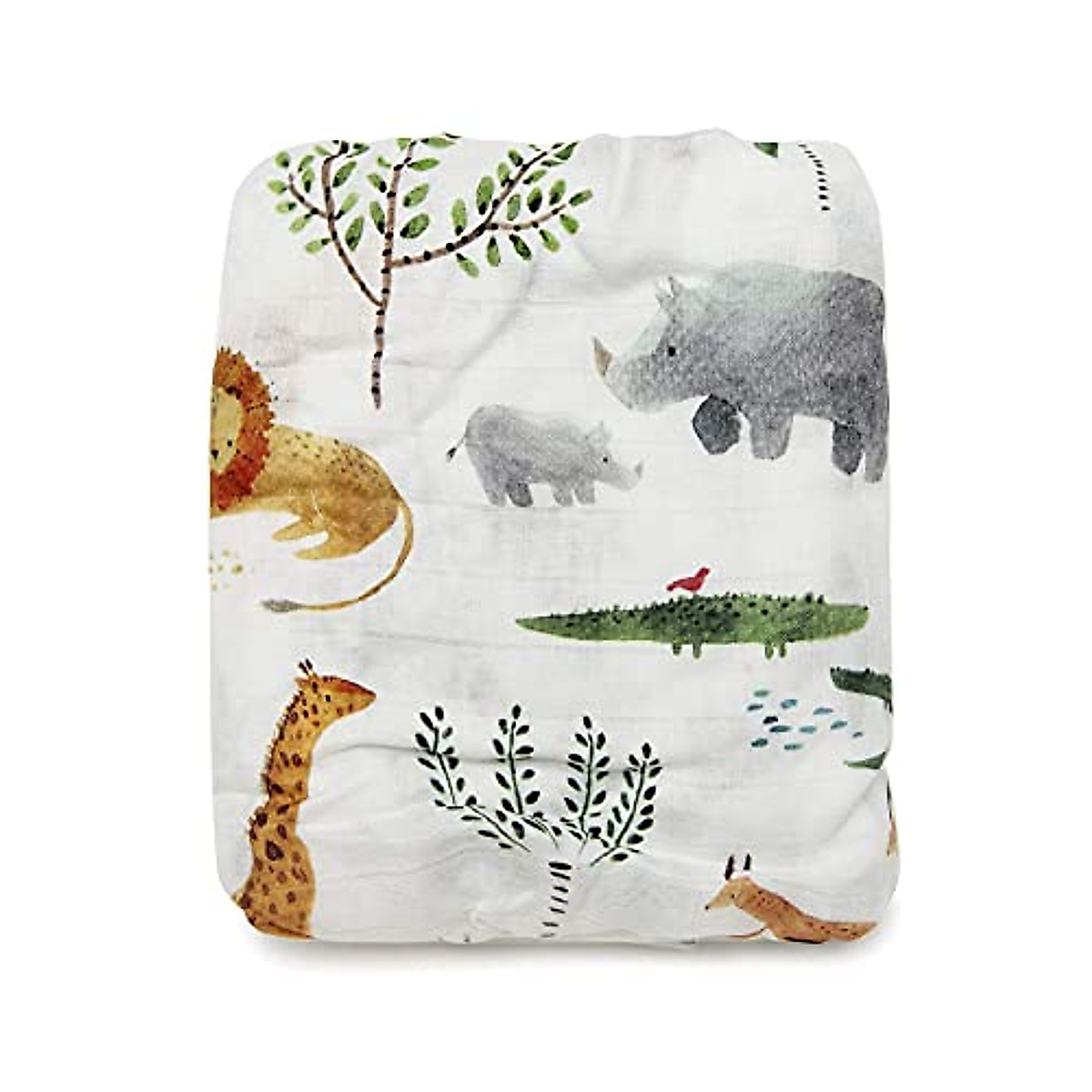 Loulou Lollipop Soft Baby Swaddle Blanket Muslin Wrap Receiving Blanket for Newborn to Toddler Girl and Boy, Large 47” by 47” - Safari Jungle…
