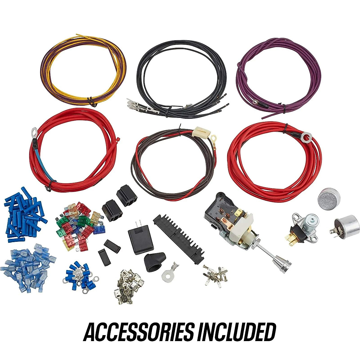 Universal 22-Circuit Automotive Wiring Harness Kit for GM Tilt Columns - GXL Insulated Copper Wires, Includes Instructions, Ideal for Restorations, Custom Builds and Engine Swaps