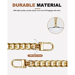 SEAVILIA Purse Chain Straps Gold Hardware Purse Straps Replacement Crossbody Replacement Straps for Handbags