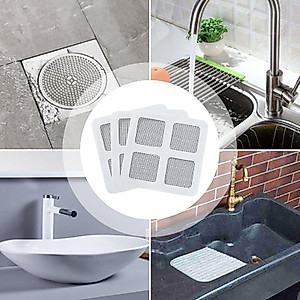 Shower Drain Sticker - Hair Guard Sewer, Floor Drain Mesh | 3 Bathtub Strainer Hair Catcher Patches, Disposablle Prevent Clogged Drains Filter Screen, Kitchen Sink Strainer Stopper for Trash